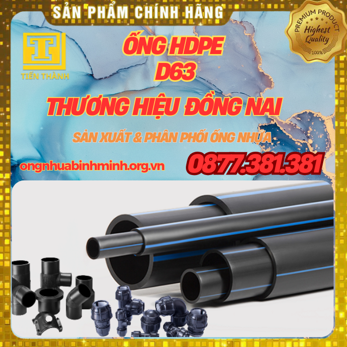 ỐNG HDPE D63 ĐỒNG NAI -GIÁ TẠI NHÀ MÁY - HỔ TRỢ VẬN CHUYỂN TOÀN QUỐC