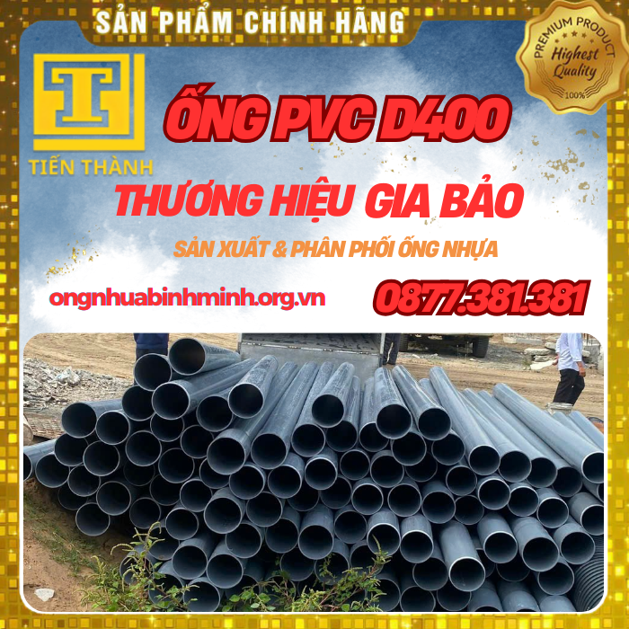 Ống nhựa PVC D400 GIA BẢO-GIÁ RẺ NHẤT